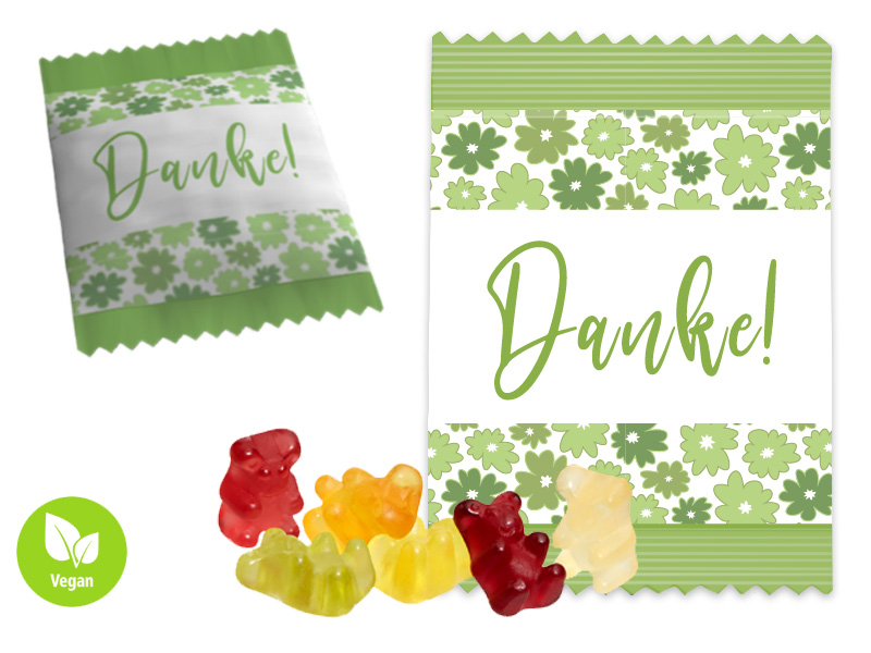 Vegane Danke Süßigkeiten für Firmen