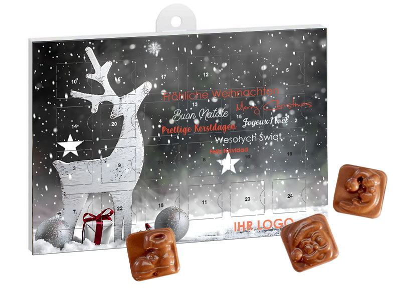 A5-Schoko-Adventskalender mit Logo-Druck