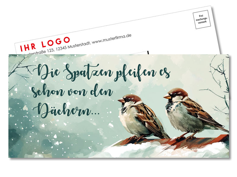 Werbe-Postkarte bedrucken mit Logo